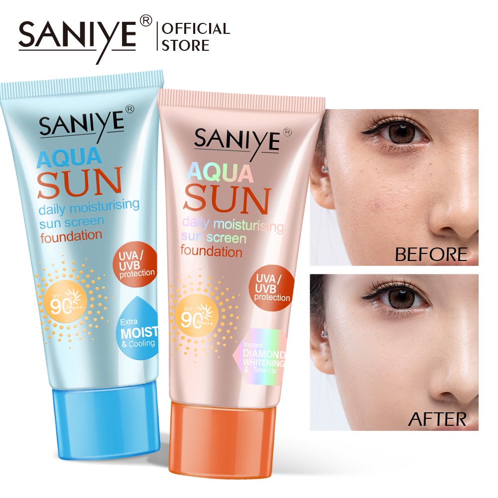 SANIYE Sunblock Cream Whitening And Anti-Aging Sunscreen 50ML SPF90 ...