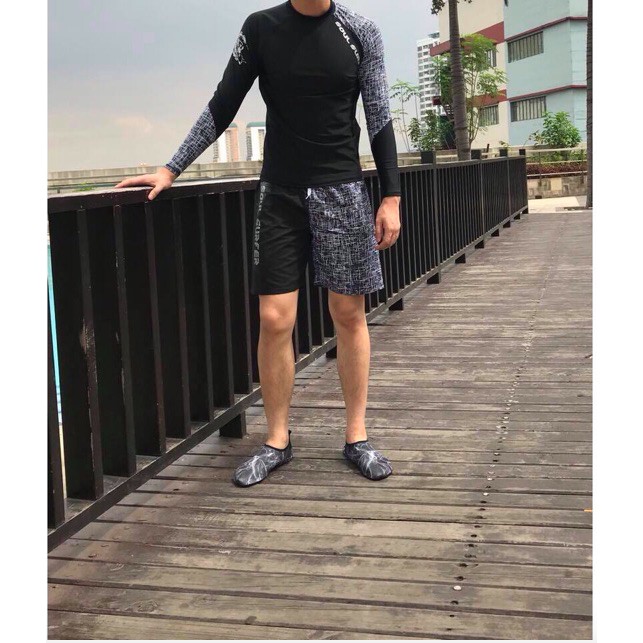 op long sleeve rash guard with boardshorts for mens | Shopee Philippines