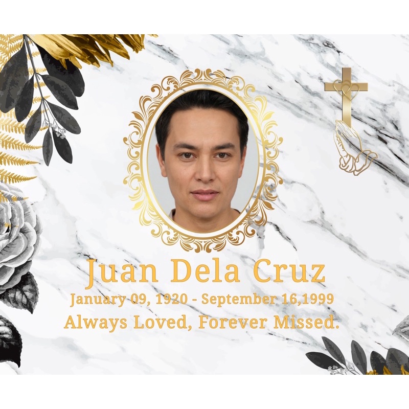 PERSONALIZED MEMORIAL TOMBSTONE COLUMBARIUM MARKER LAPIDA IN PVC SINTRA ...