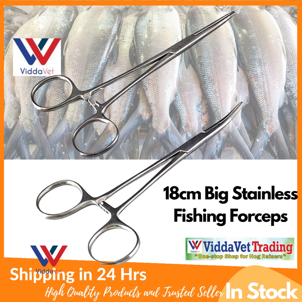 18 cm Veterinary Hemostatic Forceps Stainless Straight Animal 7.5" Fish ...