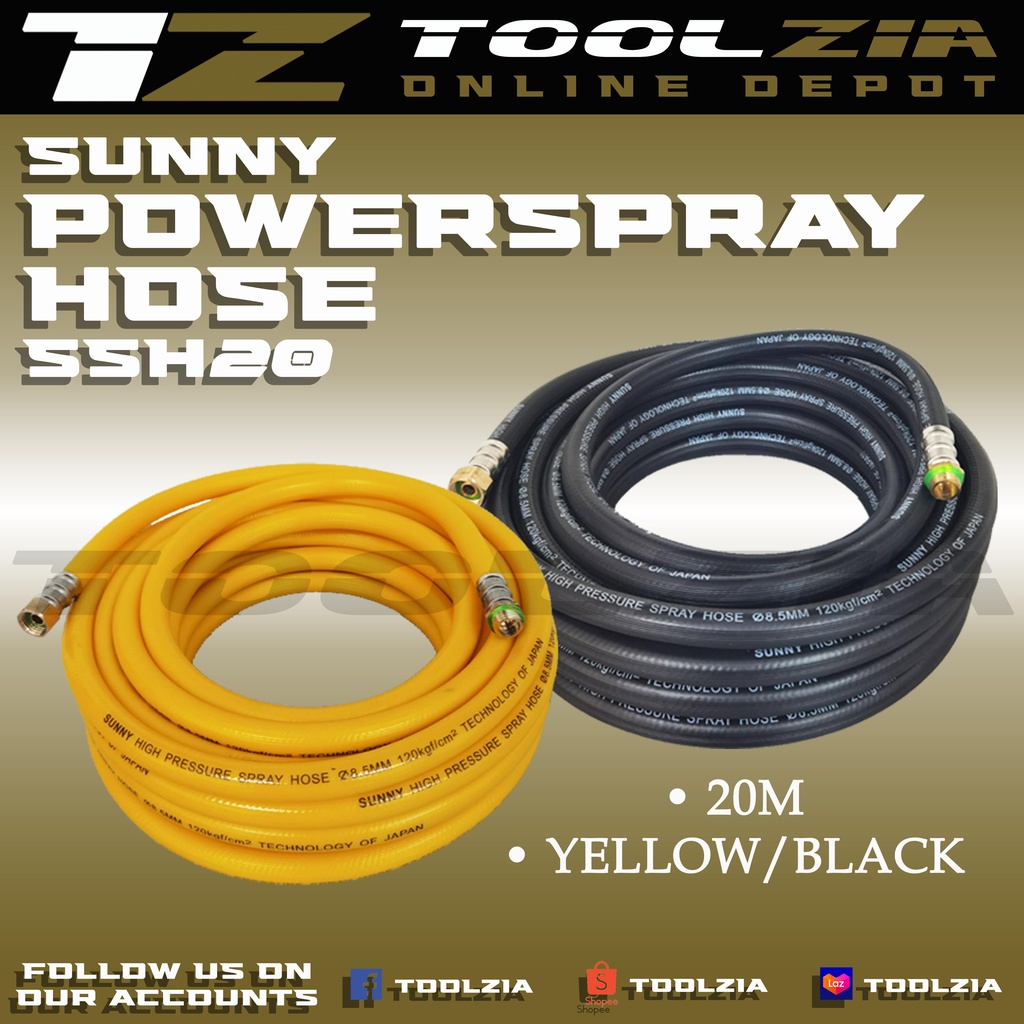 SUNNY Powerspray Hose (SSH20) 20M YELLOW/BLACK | Shopee Philippines