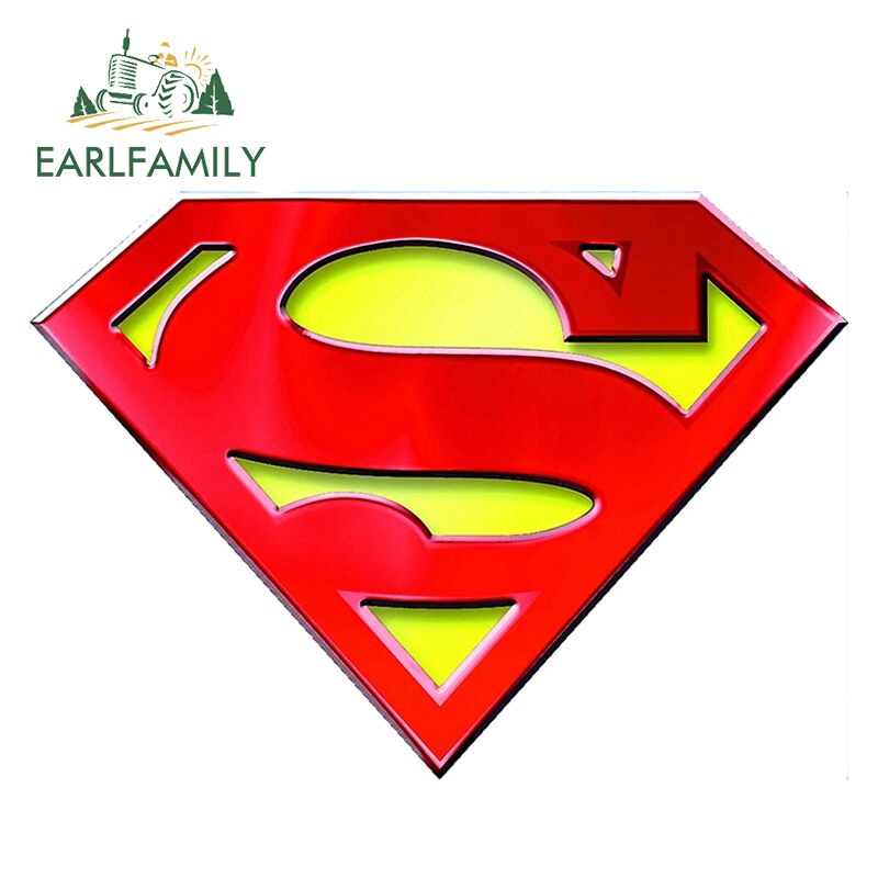 EARLFAMILY 13cm Superman Logo Super Hero Car Stickers Windows Campervan ...