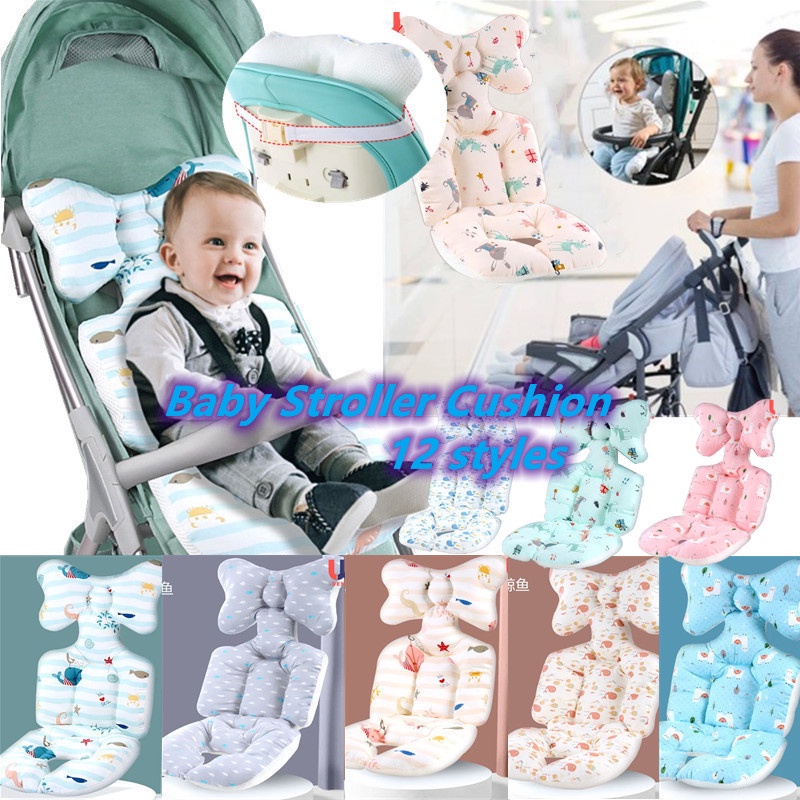 Baby Stroller Cotton Cushion Seat Mat Breathable Stroller Pad Pram ...