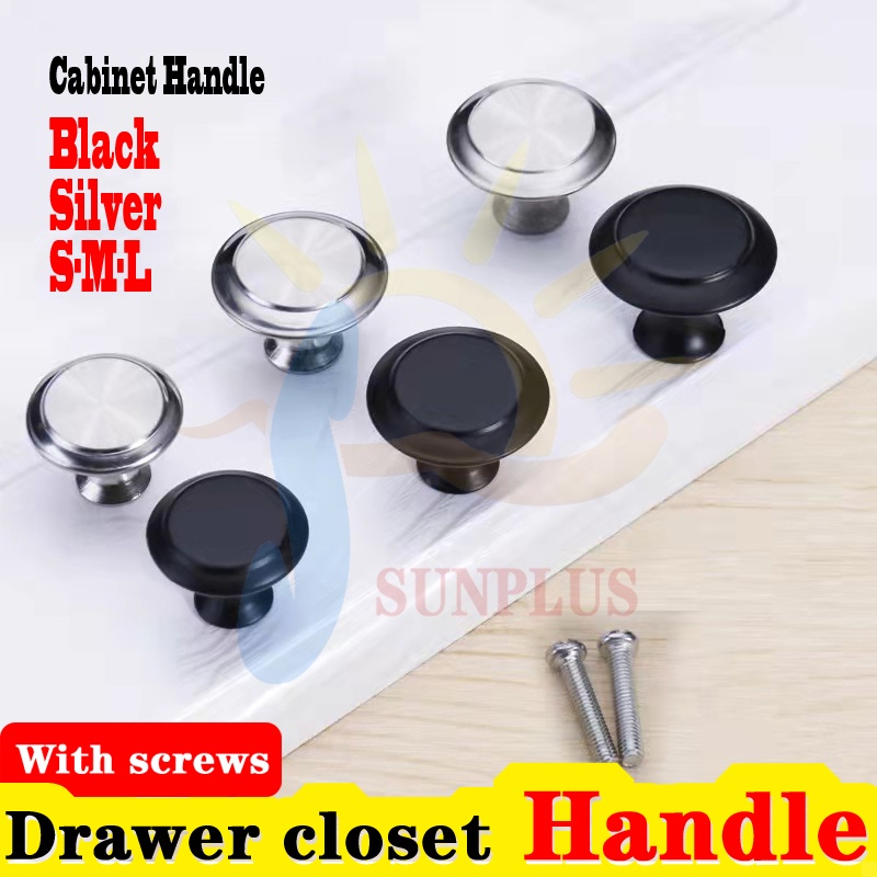 Stainless Steel Round Single Hole Knob Drawer Handle Cabinet\Kitchen ...
