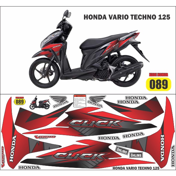 Sticker STRIPING VARIO CLICK 125i TECHNO FI CBS ISS 2012-2017/variation ...