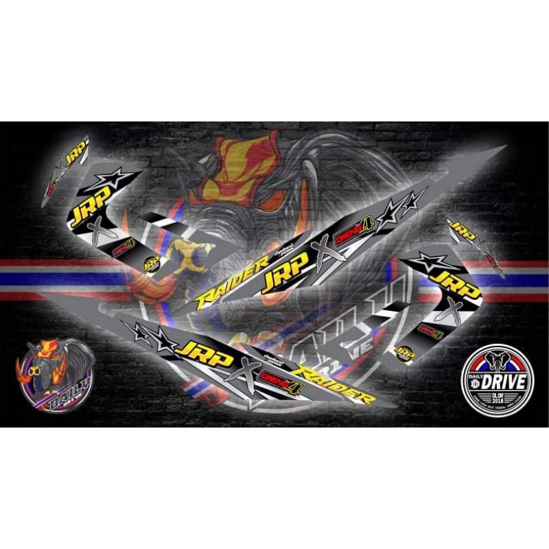 Suzuki Raider 150 2nd Gen & Newbreed Stock Size Decal (Jrp X DaengSai4 ...