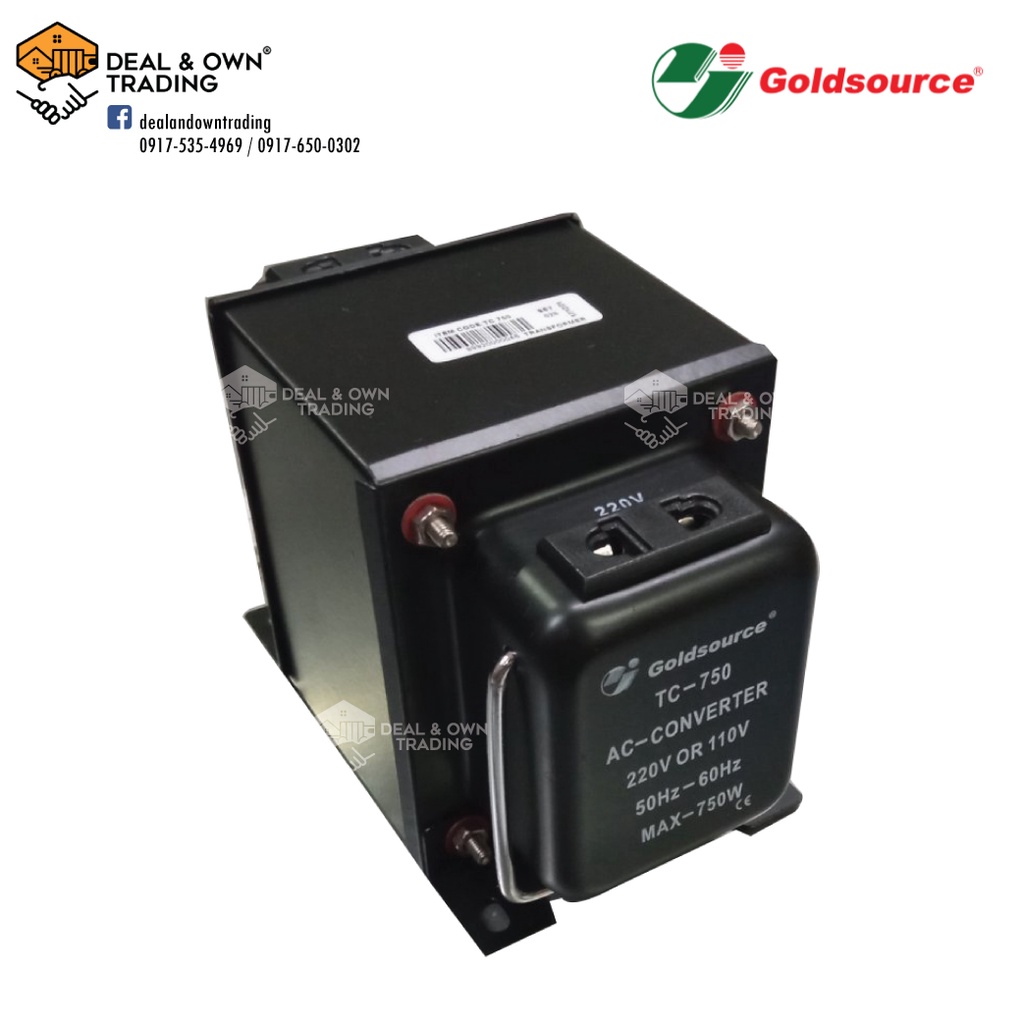 Goldsource TC-750 / TCH-750 Step Up Step Down Transformer 750 Watts ...