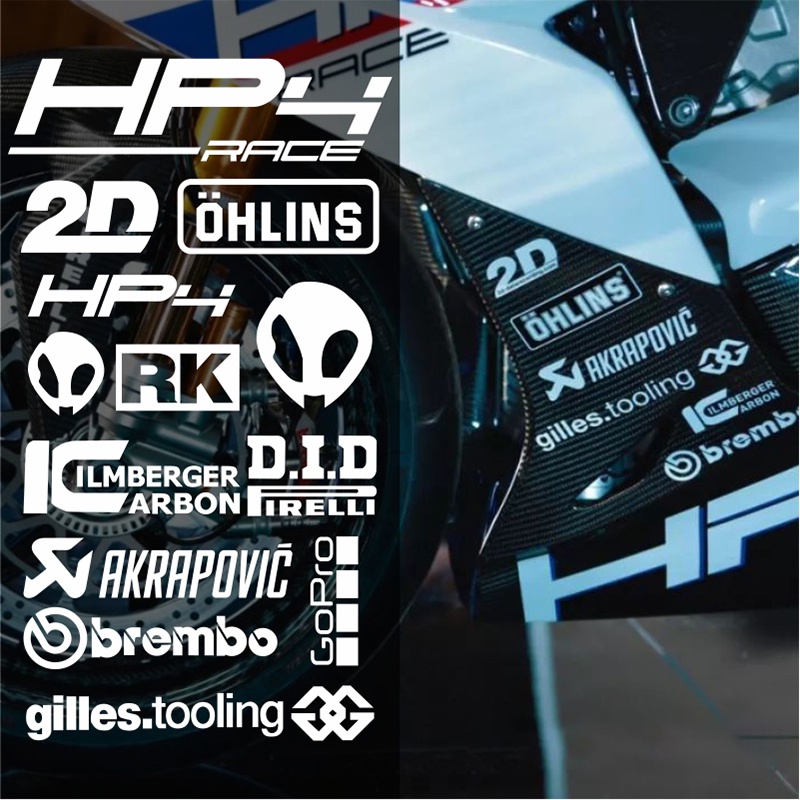 HP4 RACE RK DID Pirellr GoPro holographic reflectorized sticker for ...
