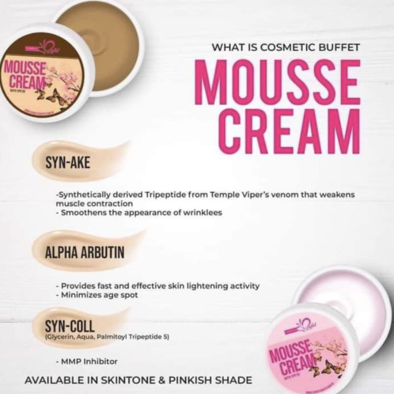 Cosmetic buffet mousse cream(5g) | Shopee Philippines