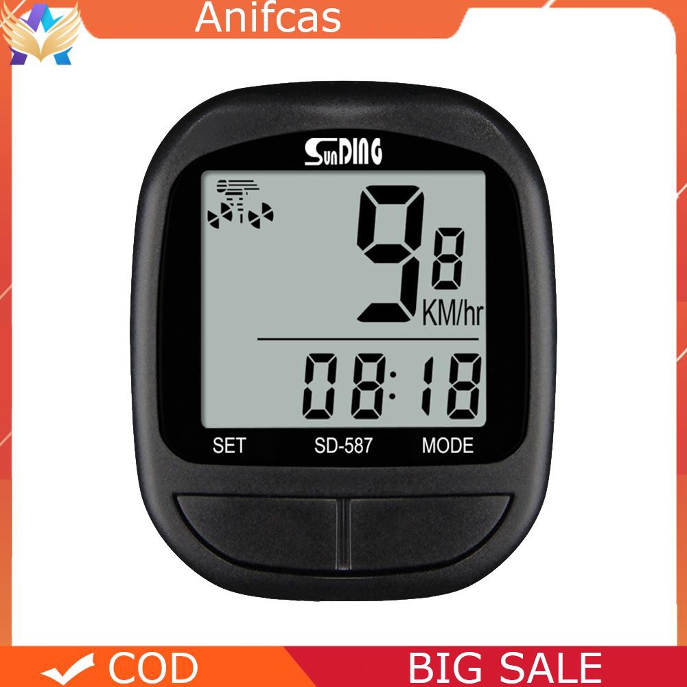 Anifcas SUNDING Bike Waterproof Computer LCD Digital Display Cycling ...