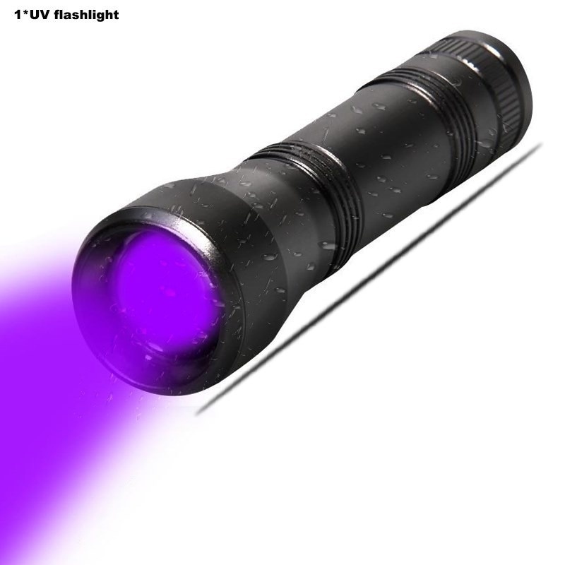 UV Flashlight LED 395nm Torch Lamp Purple Violet Ultraviolet Ray 5Mode ...