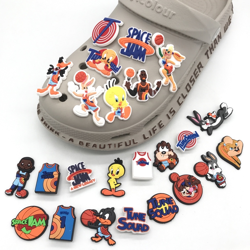 Space Jam design shoes accessories buckle Charms Clogs Pins | Shopee ...