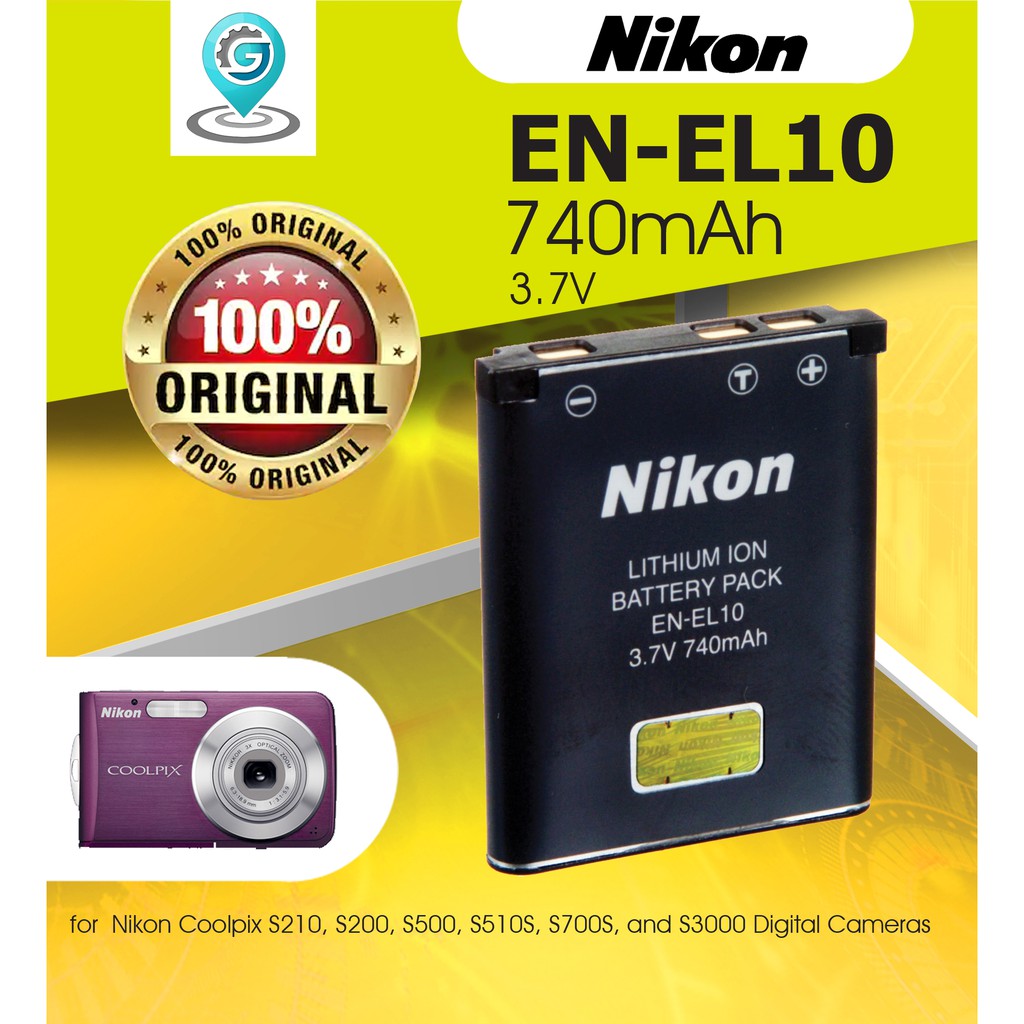 Nikon En-El10 Rechargeable Lithium-Ion Battery | Shopee Philippines