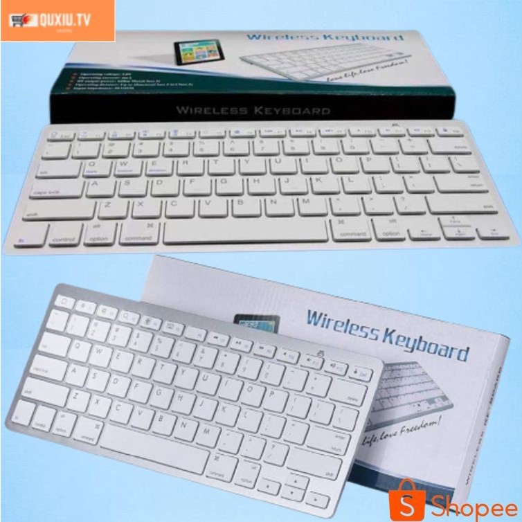 Mini Wireless Bluetooth Keyboard for Apple and Android & Windows White ...