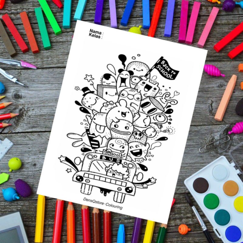 Children's Coloring Paper / Coloring Sheet / Doodle contains 10 sheets ...