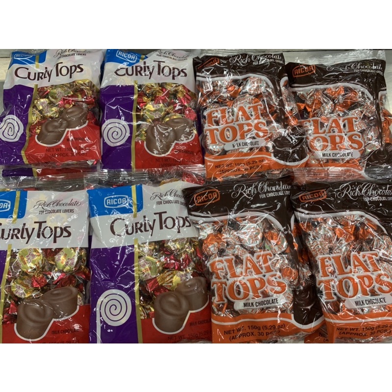 CURLY TOPS / FLAT TOPS MILK CHOCOLATE 15’s/ 30’s INSIDE | Shopee ...