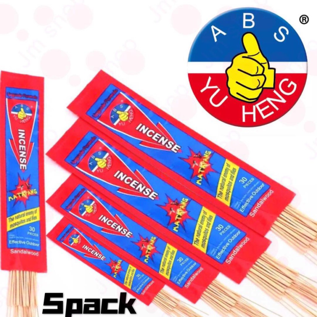 (Set of 5 Pack or 150pcs) MATAPANG ABS Incense SANDALWOOD Incense for ...