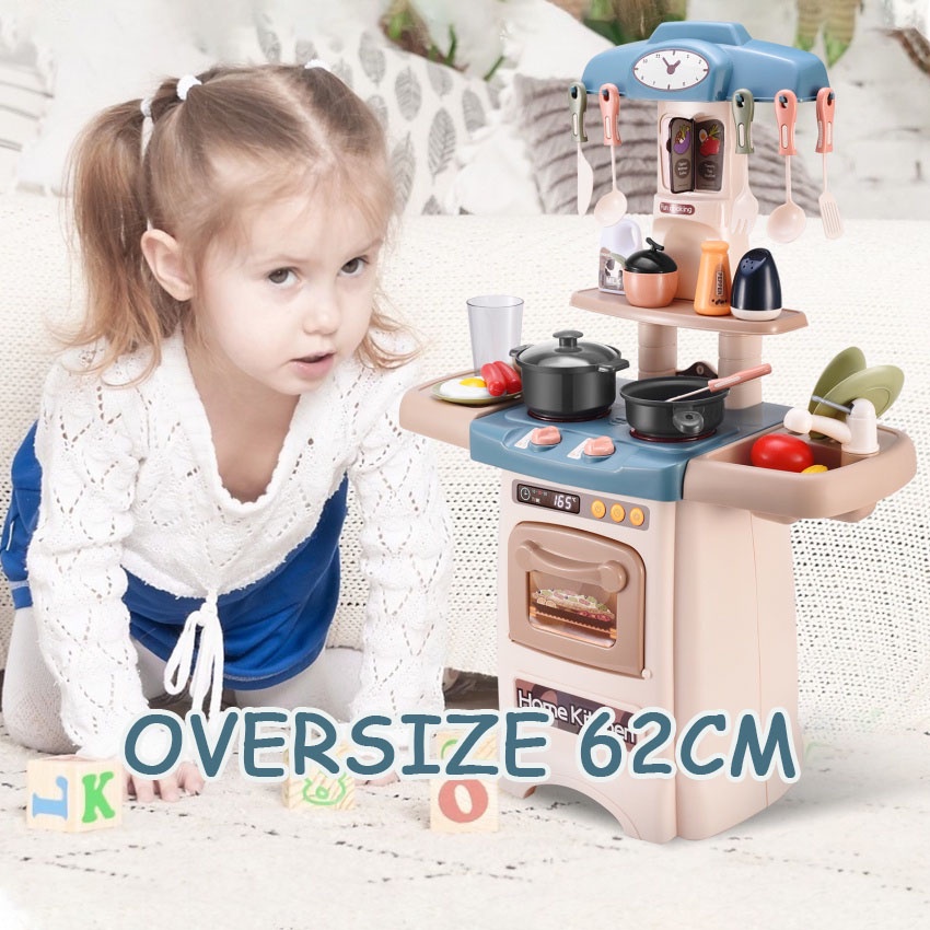 Kid's Smart Kitchen Toy Set Big Size 62cm Play House Kitchen Dining ...