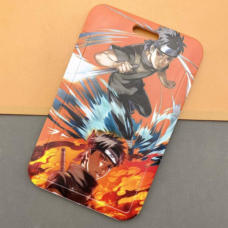 Naruto Anime PVC Card Cover Sasuke Kakashi Cool Student Campus Hanging ...