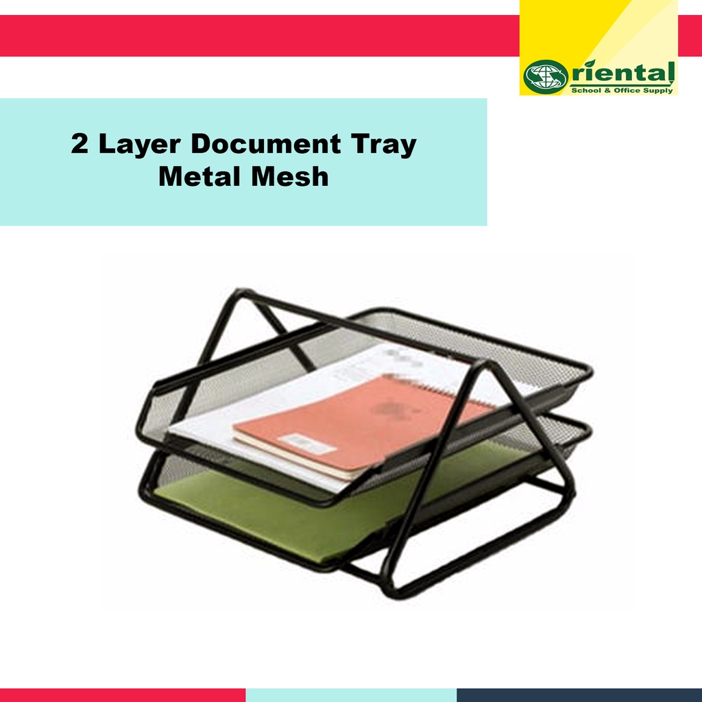 2 Layer Metal Document Tray - Metal Mesh | Shopee Philippines