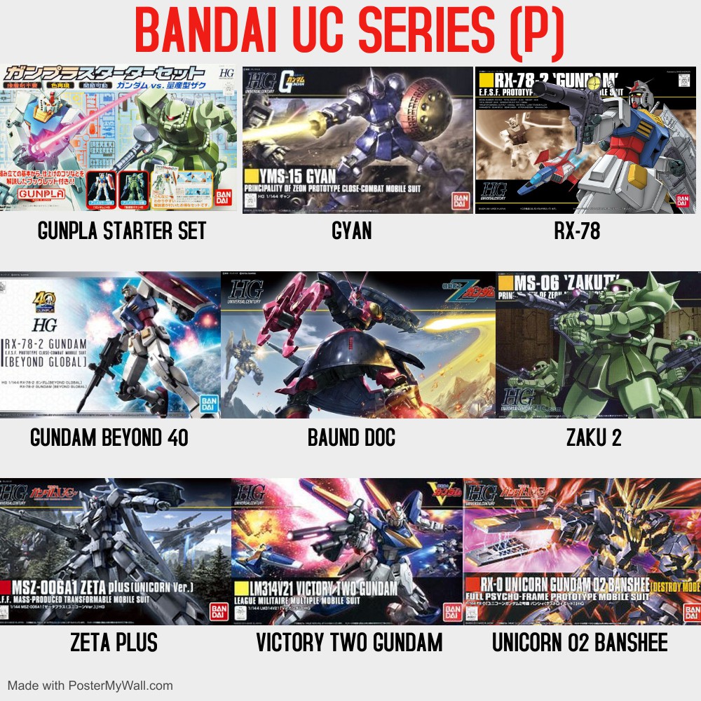 HGUC 1/144 BANDAI UNIVERSAL CENTURY SERIES (P) BAUND DOC | Shopee ...