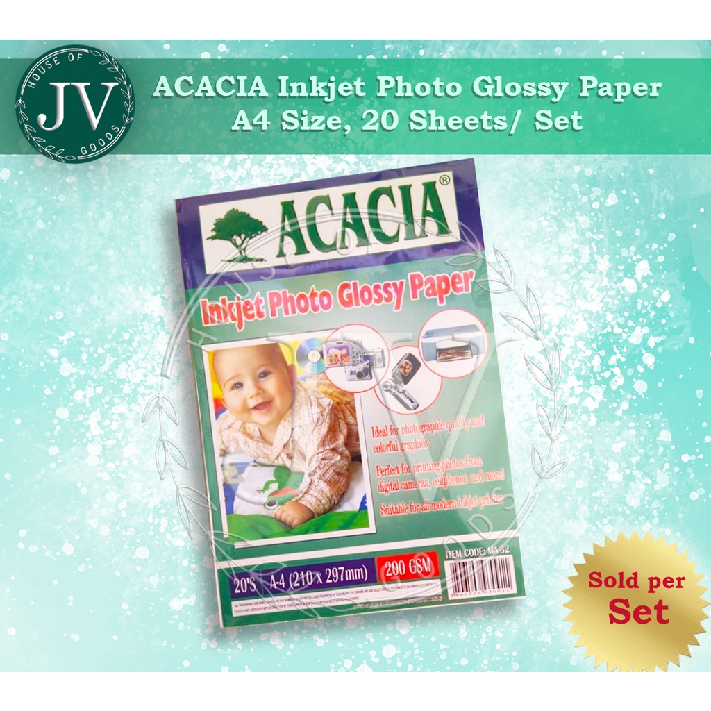 Photo Glossy Paper 20sheets (Acacia) | Shopee Philippines
