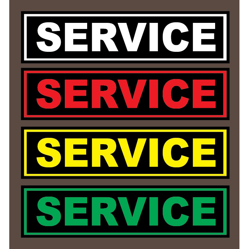 Service sticker for tricycle outdoor sticker 2.5 inches x 10 inches ...