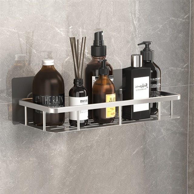 Punch-Free Bathroom Corner Shelf Corner Rack Bathroom Organizer Rack ...