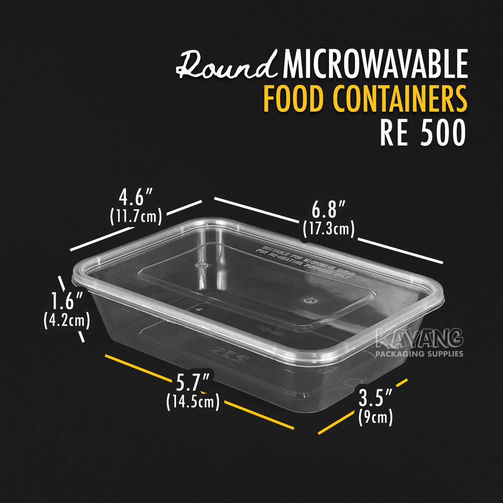 [10pcs] Rectangle Microwavable Food Container / Plastic tub (500ml, 750ml, 1000ml) | Shopee ...