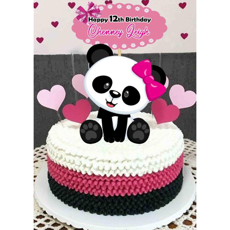 Panda Theme Customized Cake Topper | Shopee Philippines