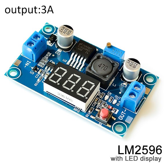 LAFVIN Lm2596s Dc-Dc Step-Down Power Supply Module 3a/5a Adjustable Buck Lm2596 Voltage ...