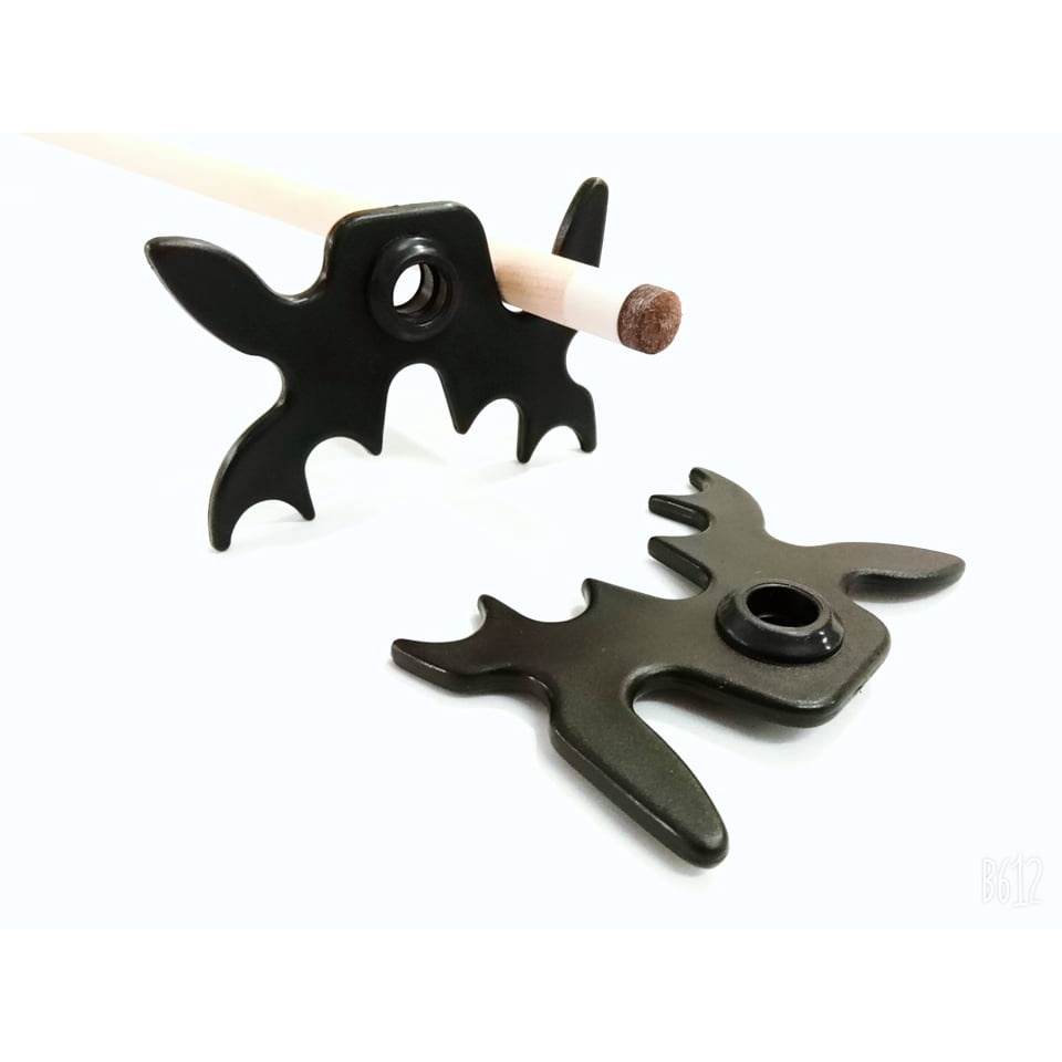 2 Pc. BATMAN TIRIRIT BLACK FOR BILLIARD CUE STICK / ANTLER BRIDGE HEAD ...