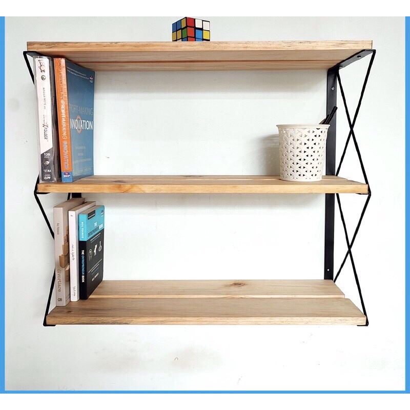 SIKU KAYU Hanging wall shelf attached to hanging room/aesthetic wooden ...