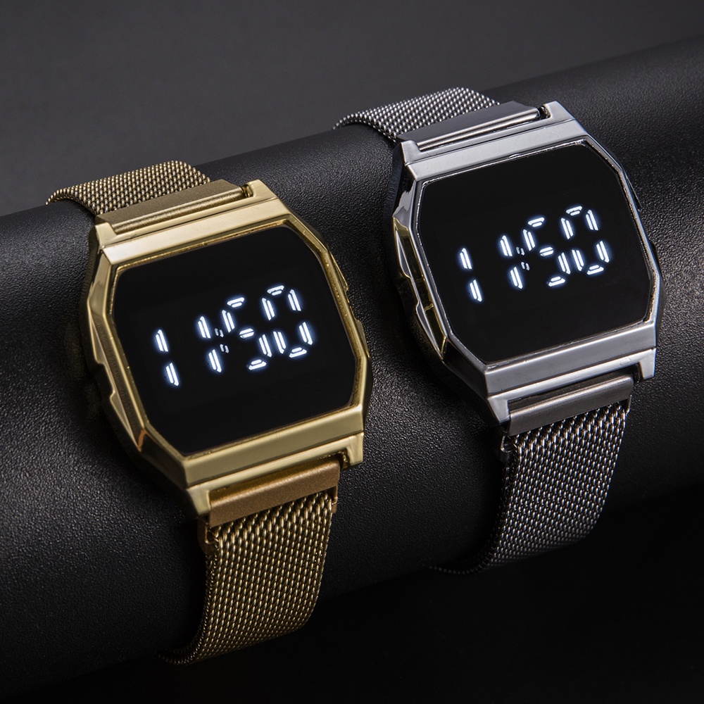 Unisex Touch Screen LED Luxury Wristwatch Classic Square Dial Digital ...