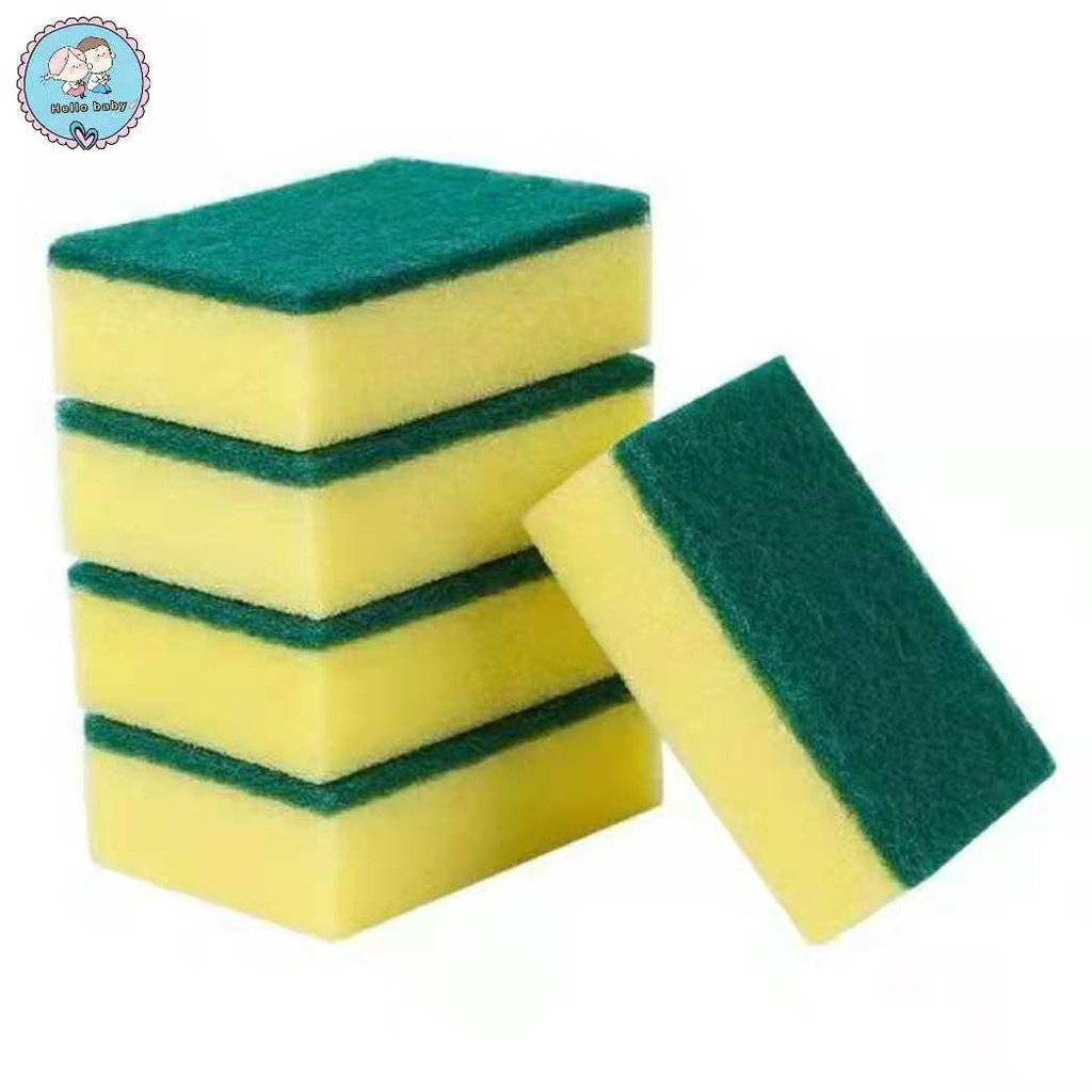HelloBaby 5PCS Sponge Scourer Multipurpose Cleaning Scrub Kitchen Dish ...