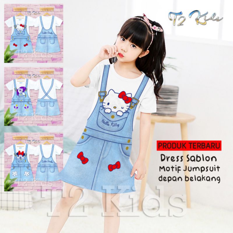 Girls' dress with character jumpsuit motif / Hello pony children's ...
