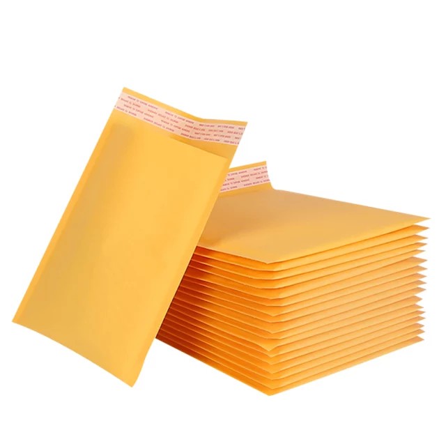 Large size Self adhesive Yellow Kraft Bubble Poly Mailer Padded ...