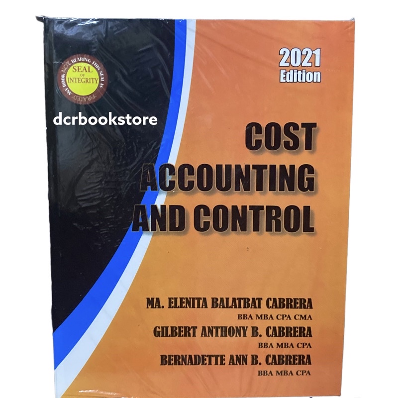 COST ACCOUNTING AND CONTROL (2021 Edition) by Cabrera | Shopee Philippines