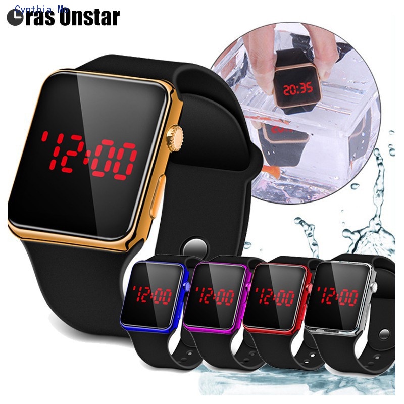 LED Digital Watch High Quality Repalceble Strap Waterproof Smart Couple ...