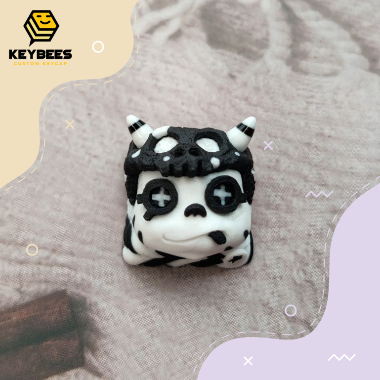 Artisan Keycap - Toni Black and White handmade resin mechanical ...