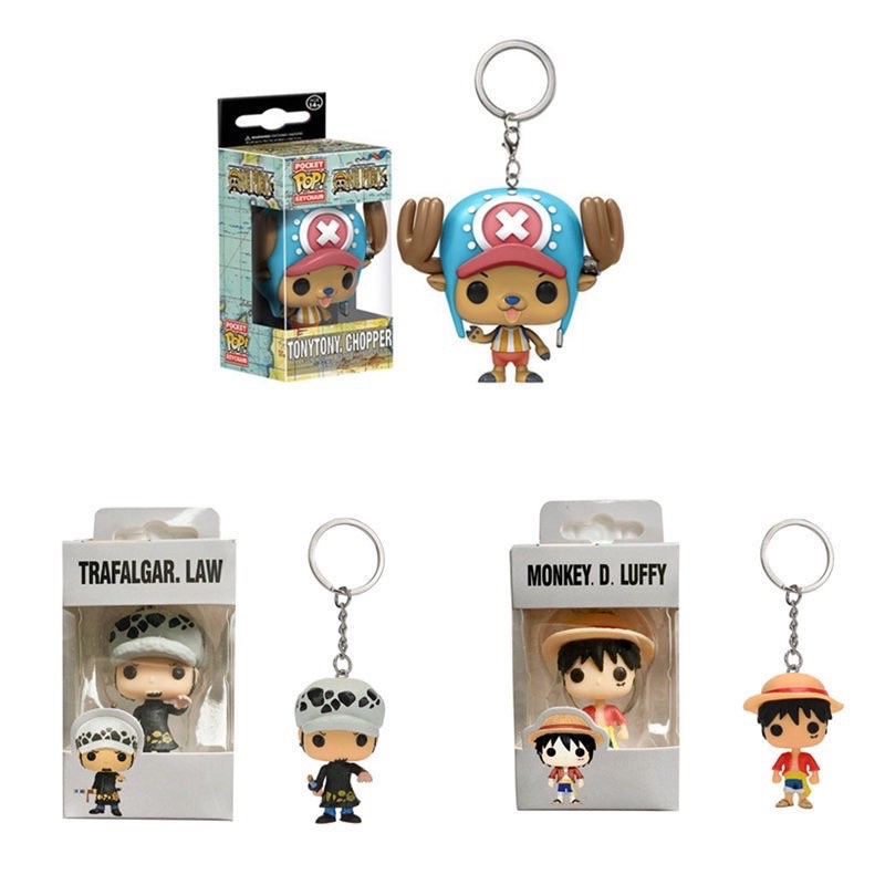 One Piece Funko Pop Keychain - Luffy Trafalgar. Law Tony Tony Chopper ...