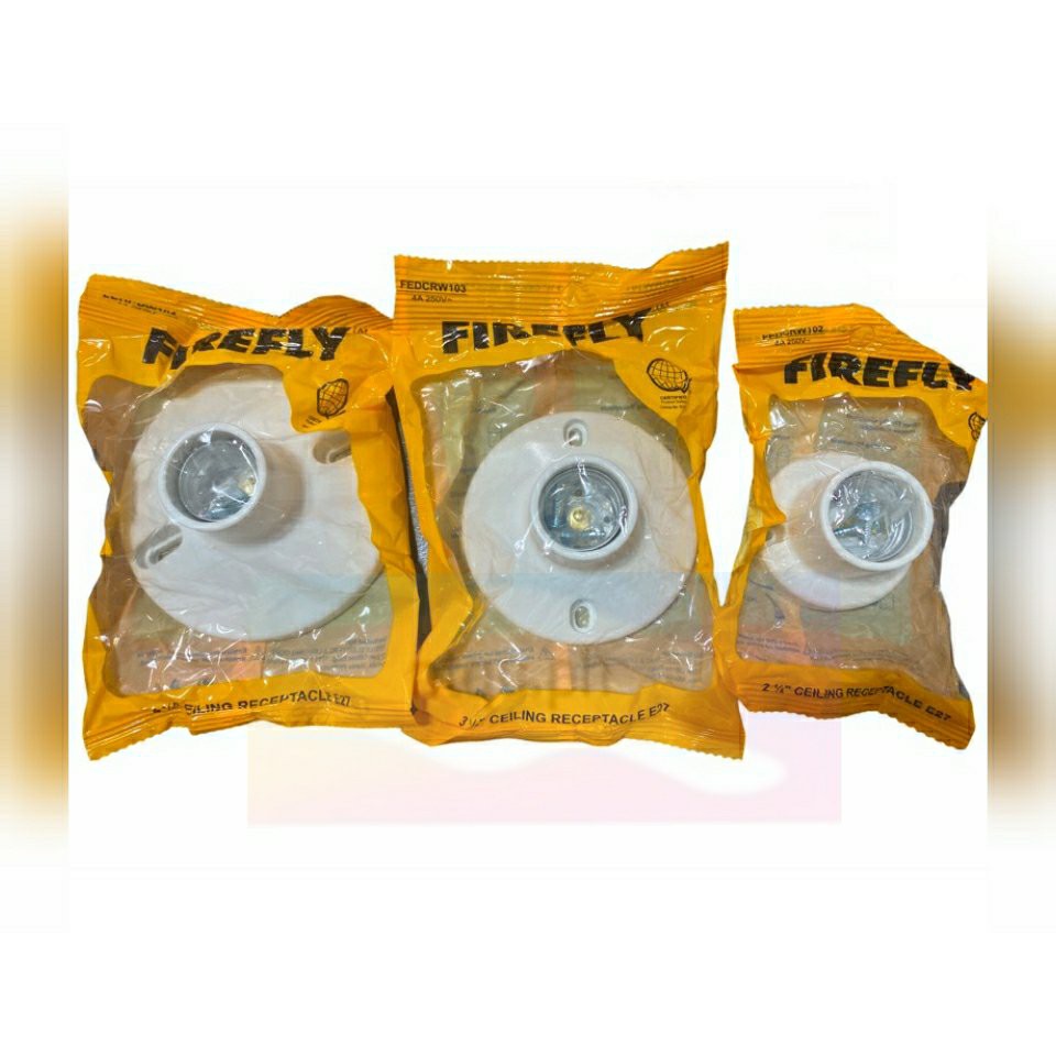 FIREFLY / OMNI Ceiling Receptacle For light and Bulb | Shopee Philippines