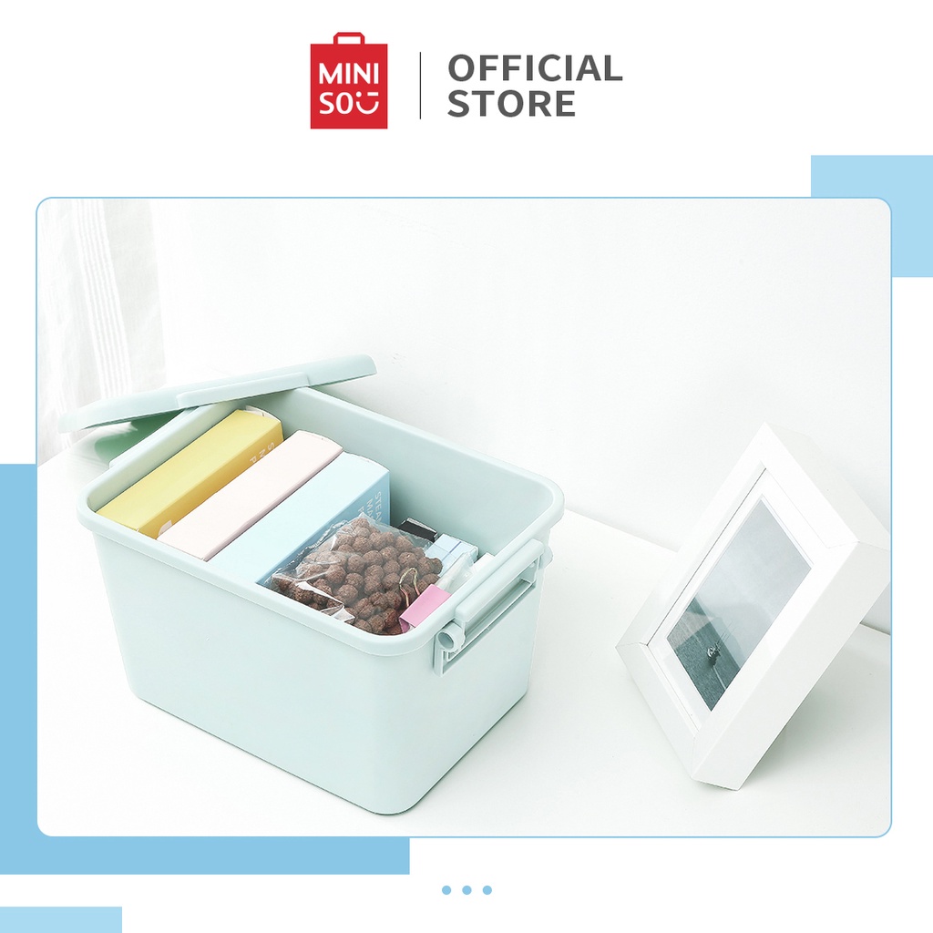 Miniso Plastic Storage Box Multipurpose Container Box Portable Storage ...