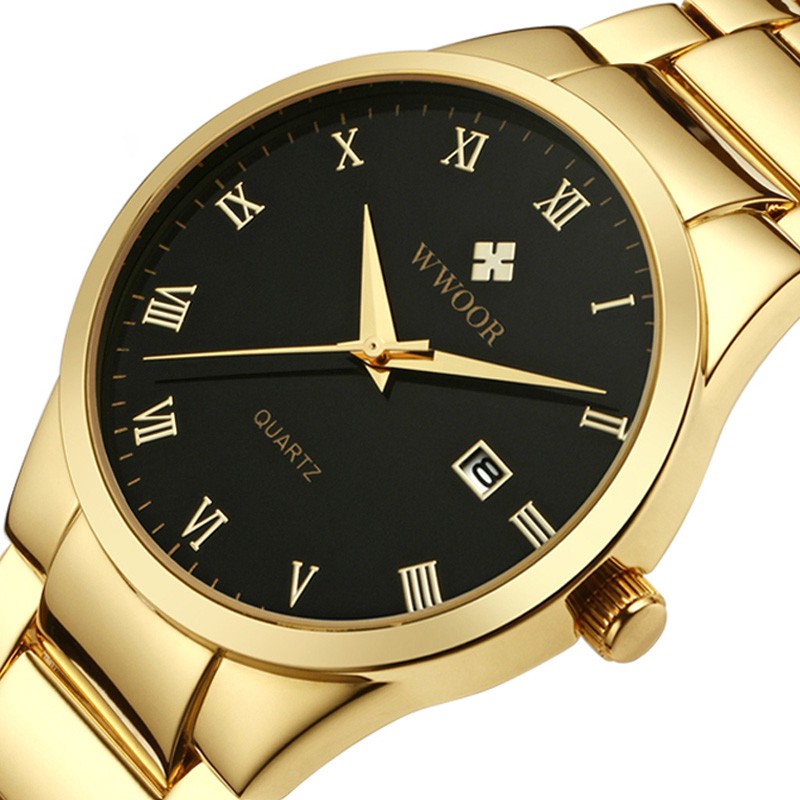 Wwoor Watch For Men Quartz Analog Clock Waterproof Stainless Steel ...