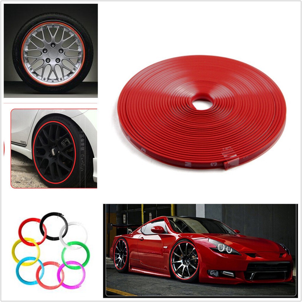 Car Wheel Hub Rim Edge Protector Ring Tire Line Rubber Strip | Shopee ...