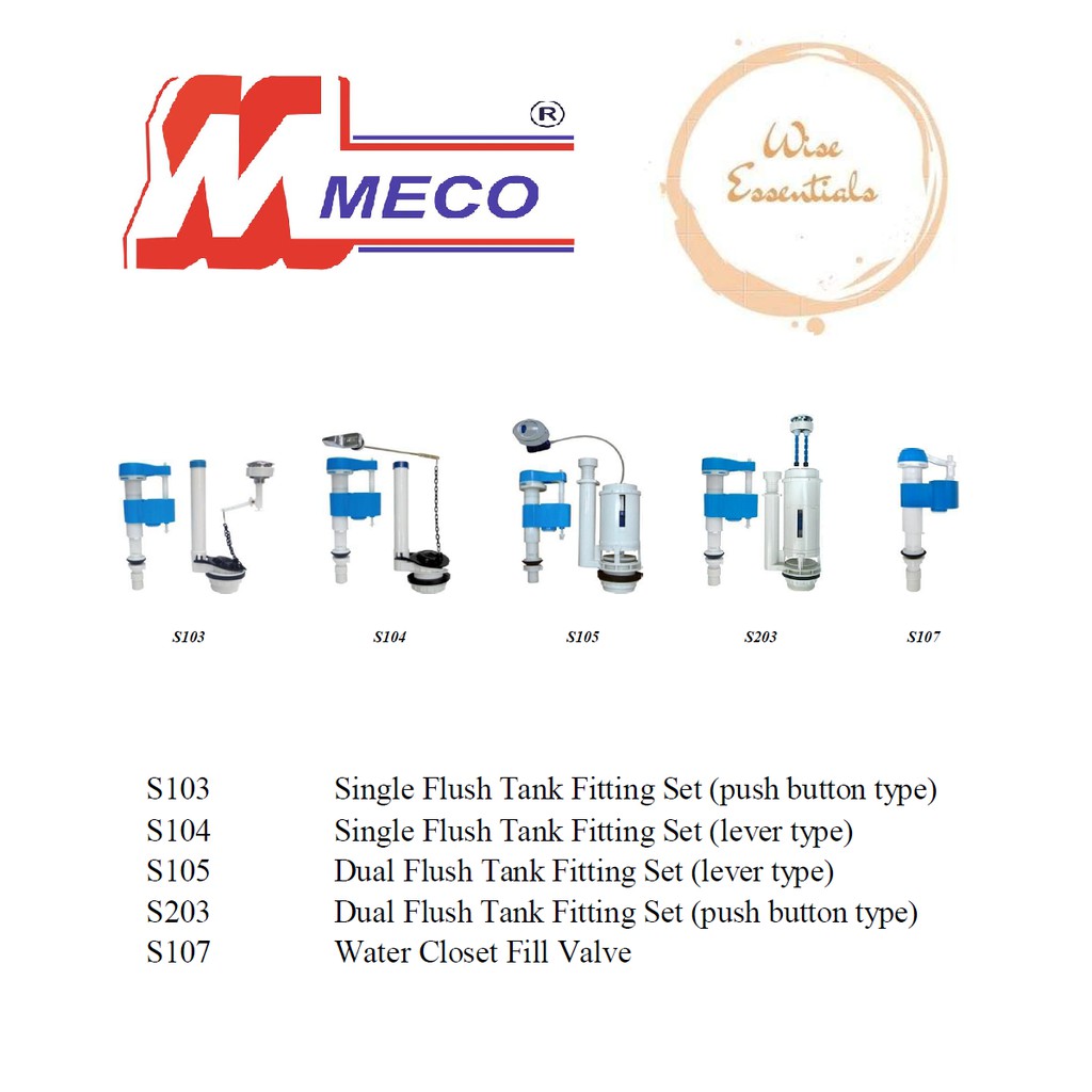 MECO Flush Tank Fitting Set | Shopee Philippines
