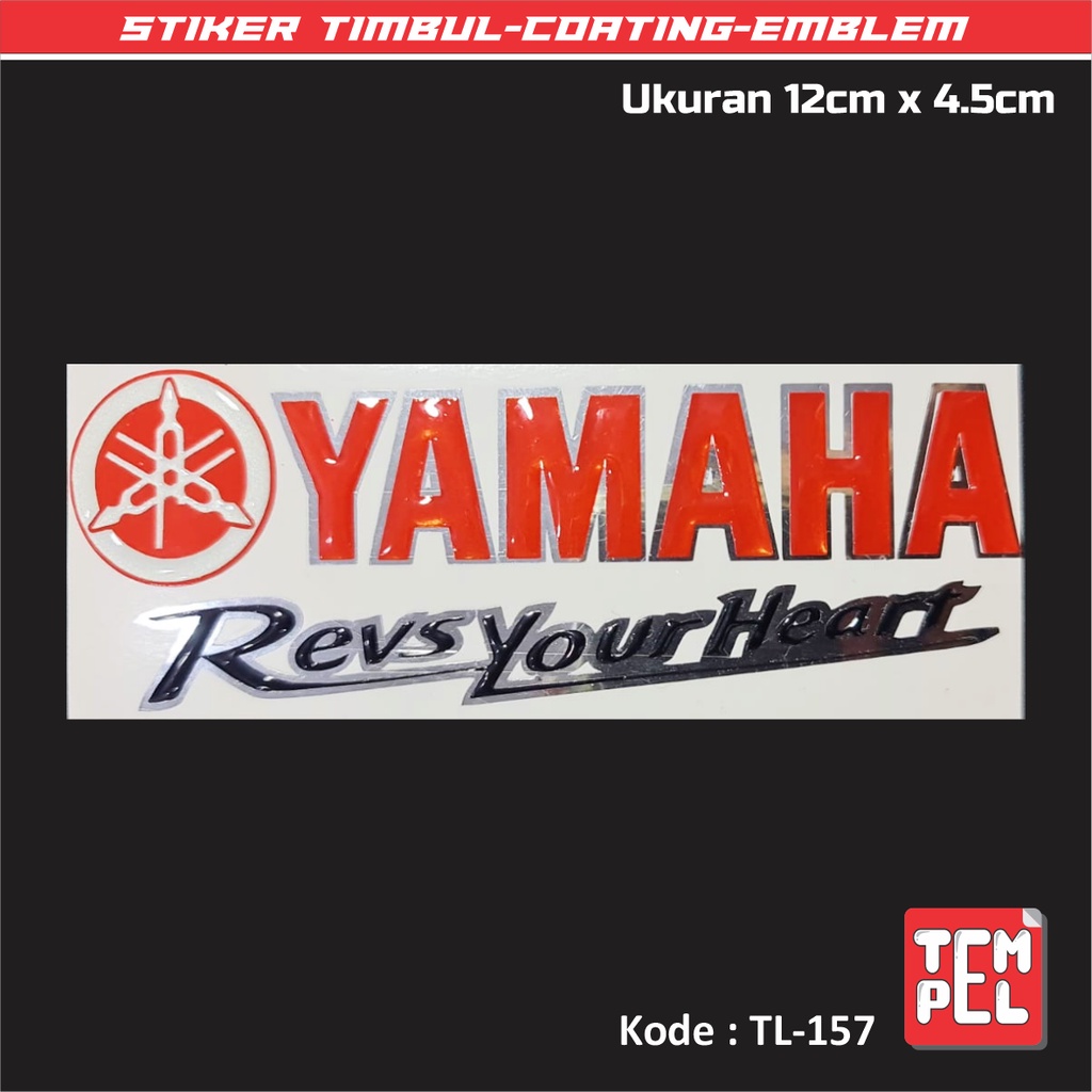 Embossed/coating/emblem/embossed/3d Yamaha Revs Your Heart Stickers | Shopee Philippines