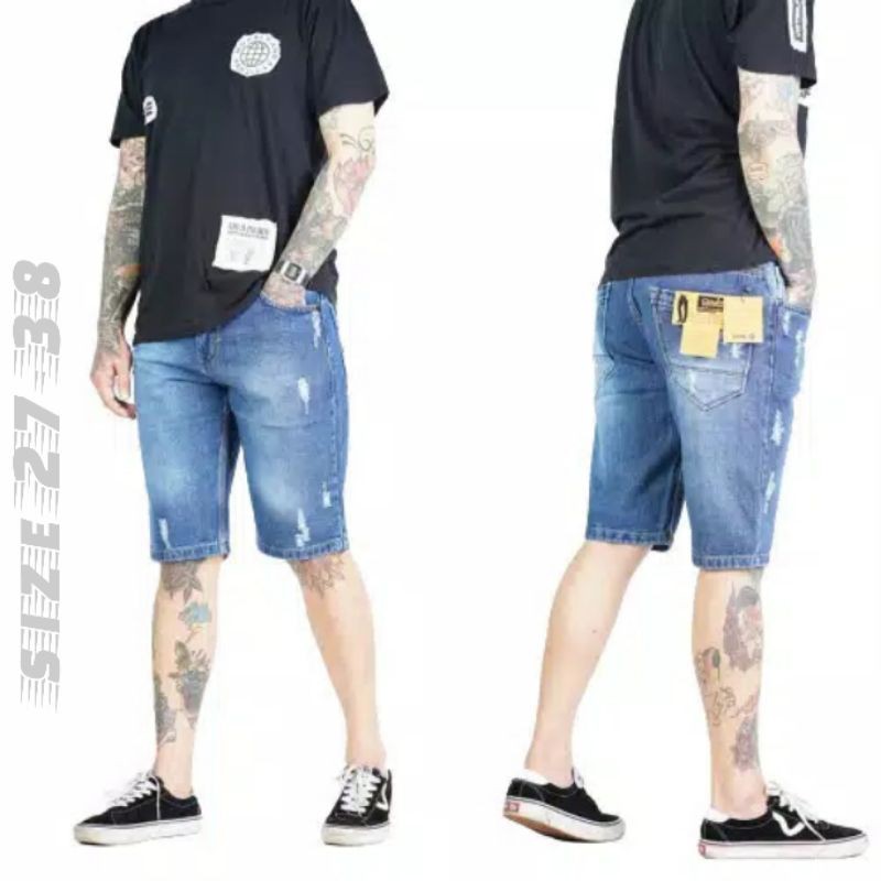 Men's Short JEANS With RIPPED RIPPED Motifs, The Newest And Best ...