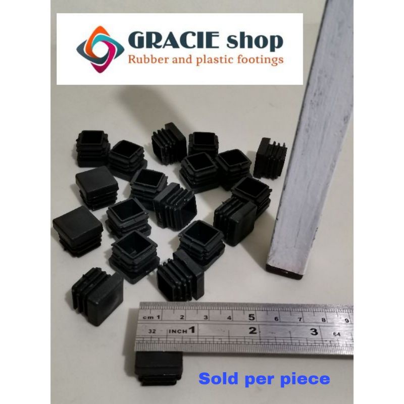 3/4 x 3/4 inch (19mm x 19mm) SQUARE PLASTIC INSERT Footings | Shopee ...