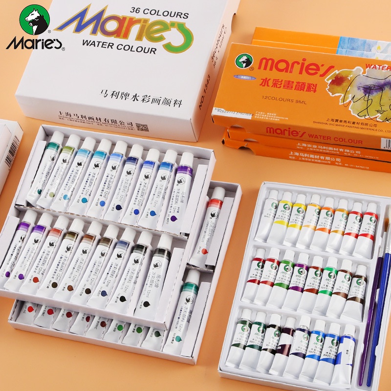 Marley brand 12-color 5ml watercolor paint set watercolor paint ...